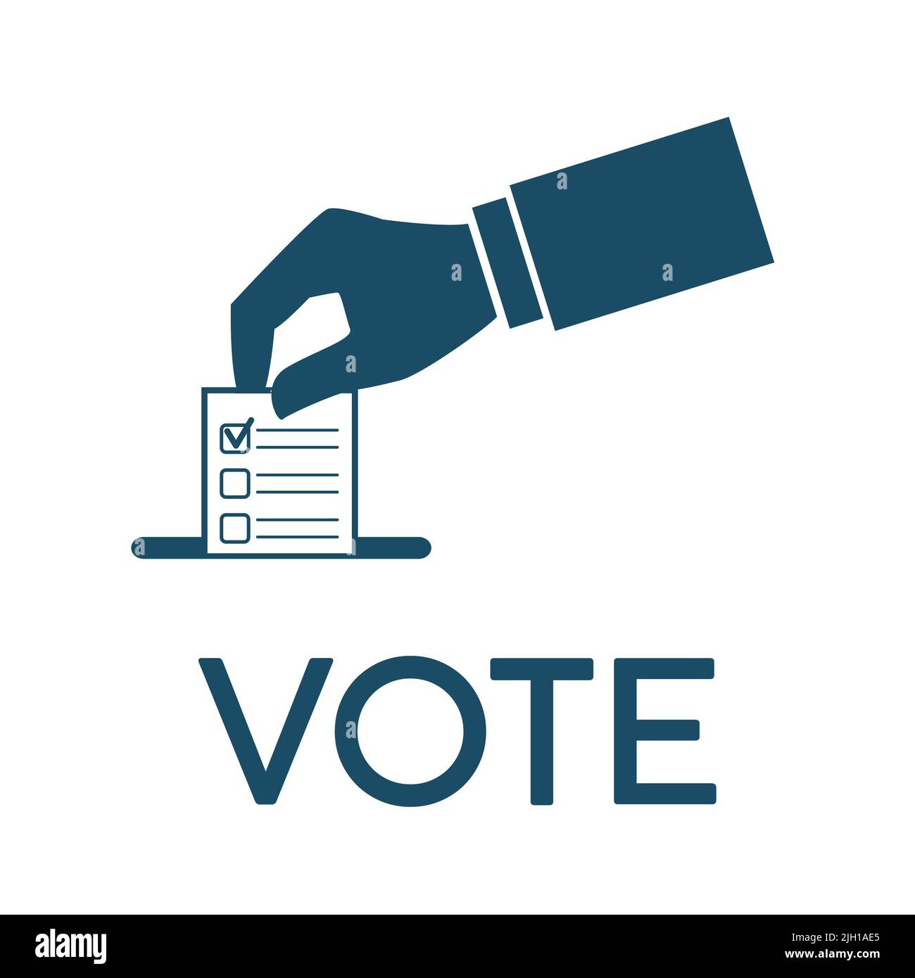 High quality dark blue flat voting for presidential election icon ...