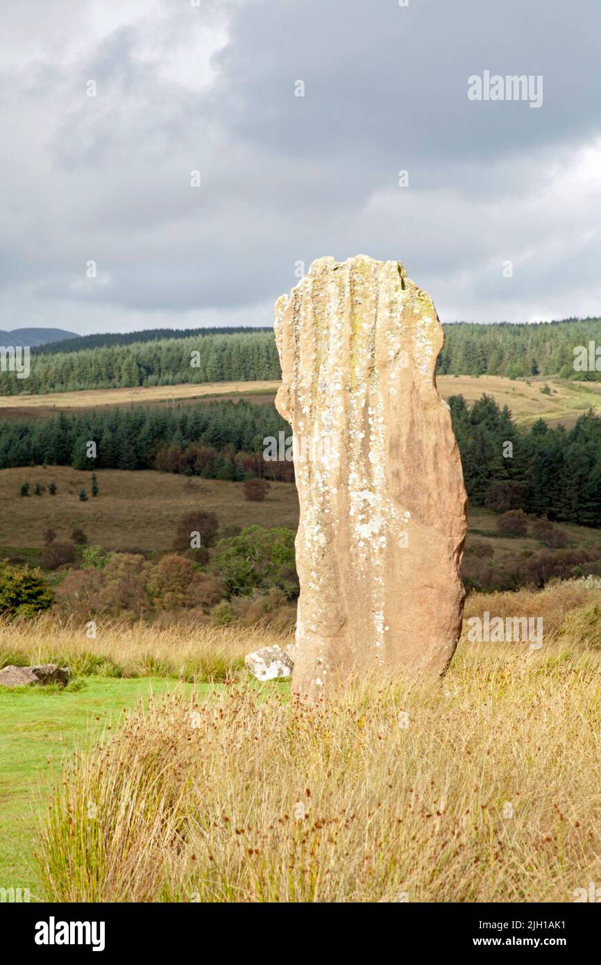 Neolithic standing stones and stone circle Machrie Moor Isle of Arran ...