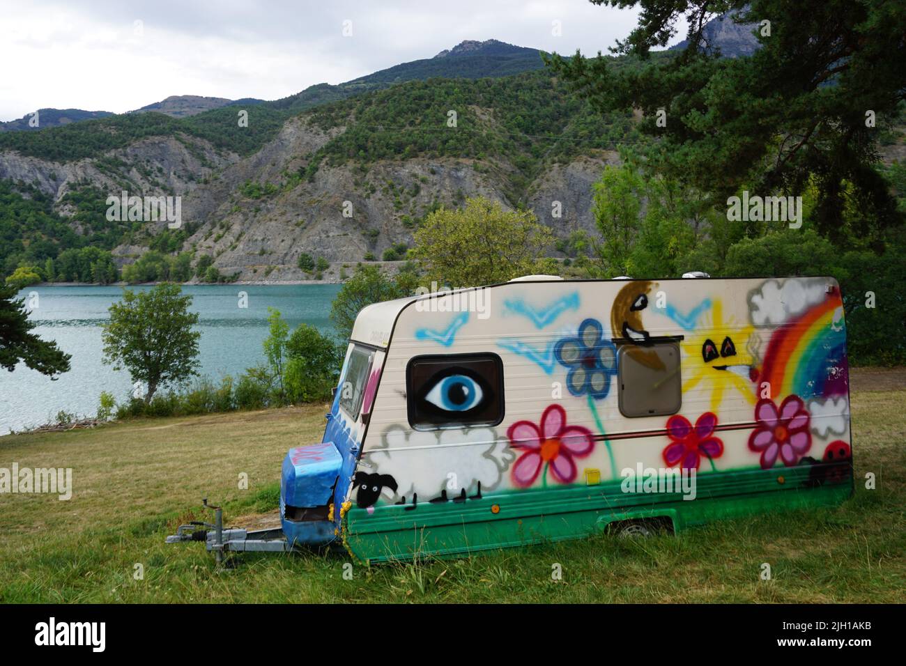 Painted caravan hi-res stock photography and images - Alamy