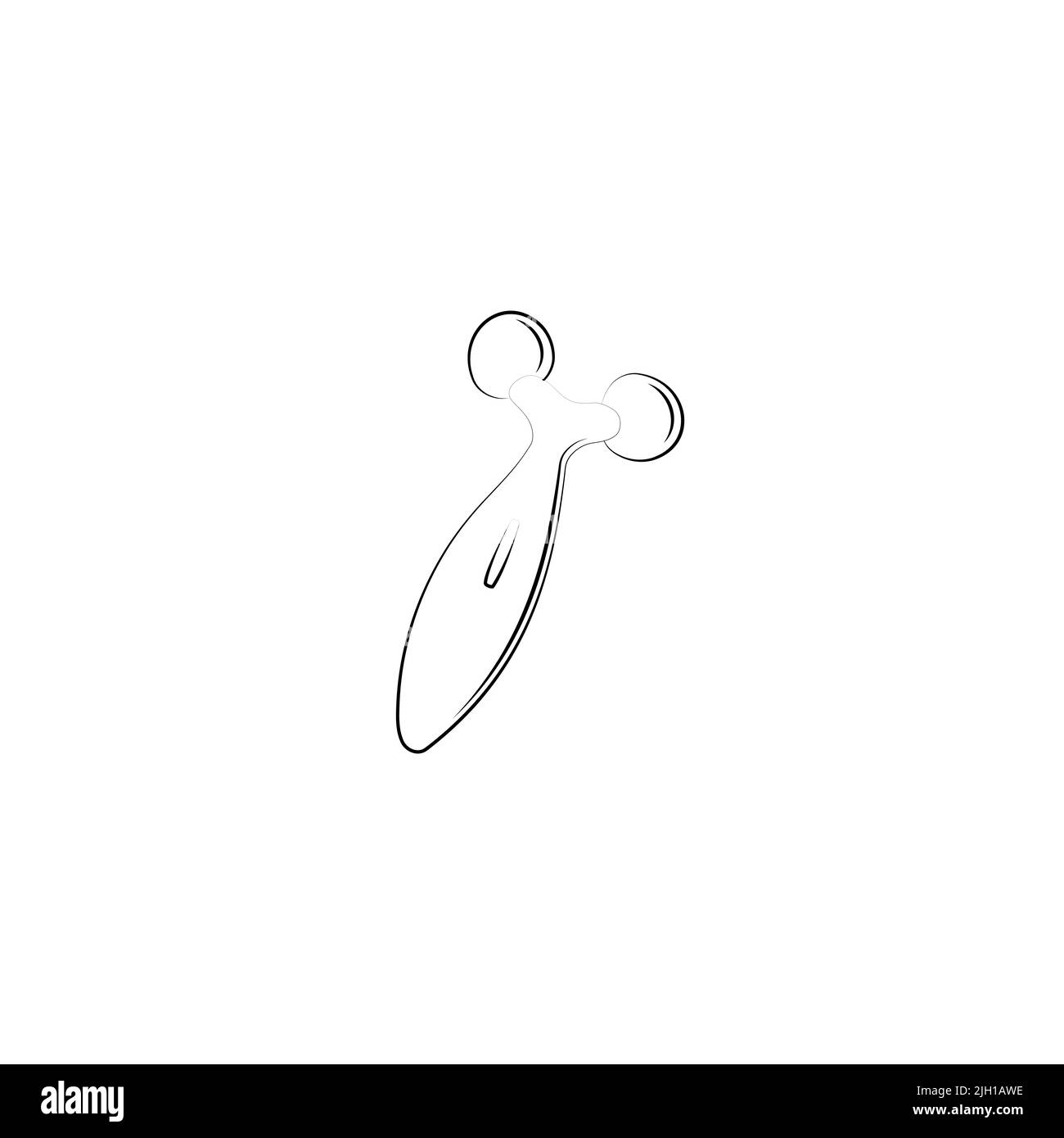 Contour roller for the face. Massage tool for sculpting the skin ...