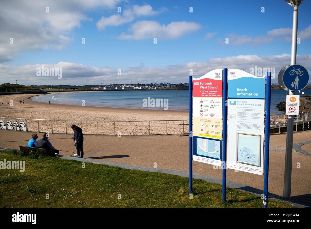 west strand beach portrush northern ireland uk Stock Photo - Alamy
