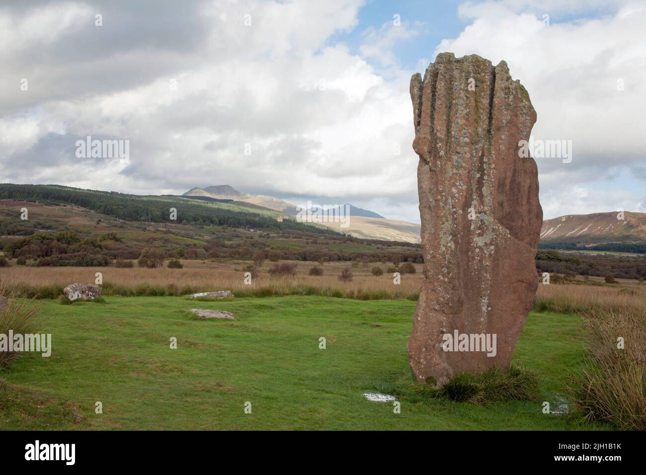 Neolithic standing stones and stone circle Machrie Moor Isle of Arran ...