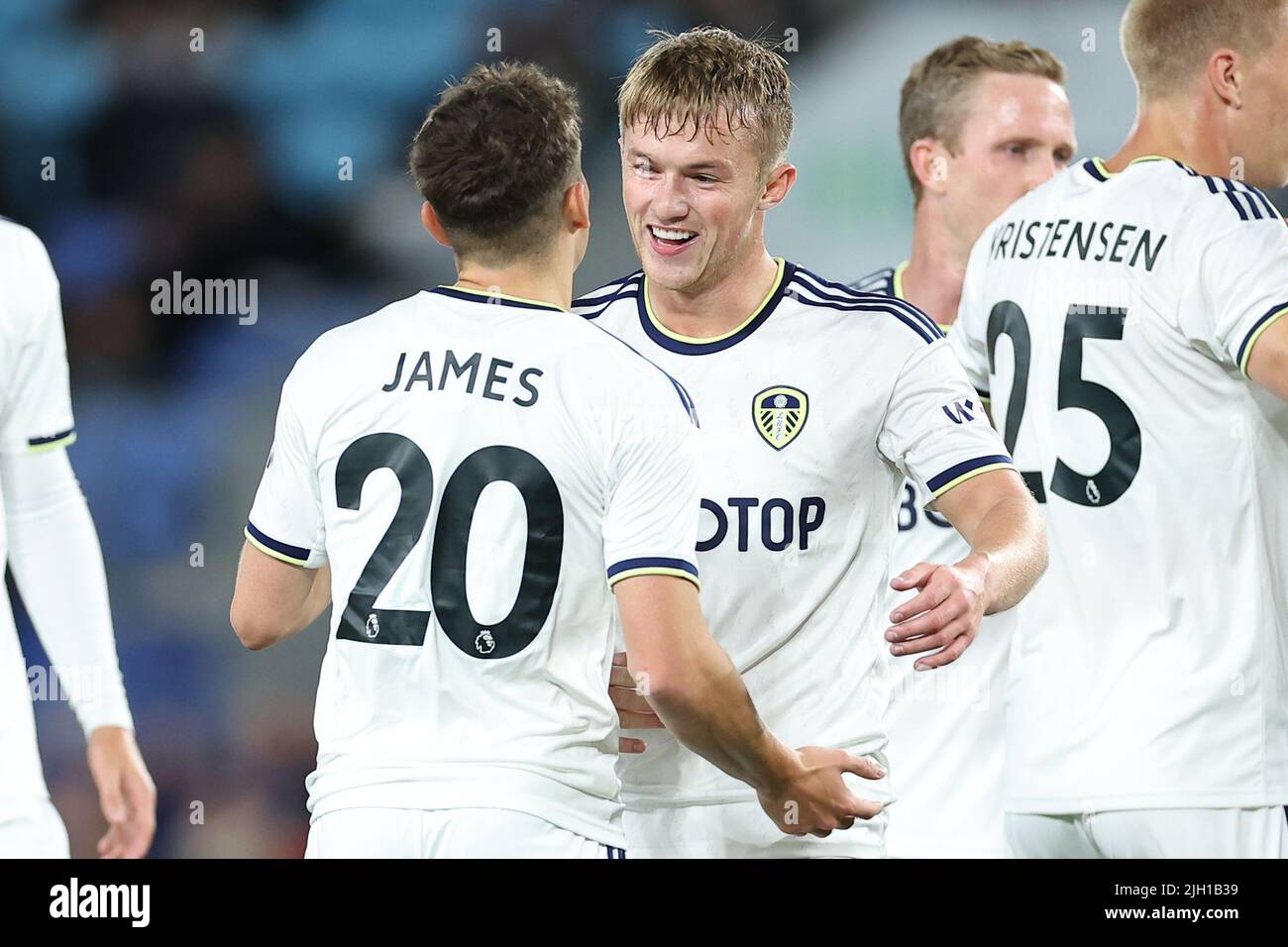 Jack Harrison of Leeds United celebrates after scoring ` Stock Photo ...