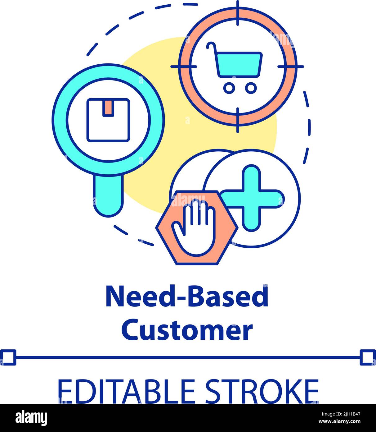 Need based customer concept icon Stock Vector Image & Art - Alamy