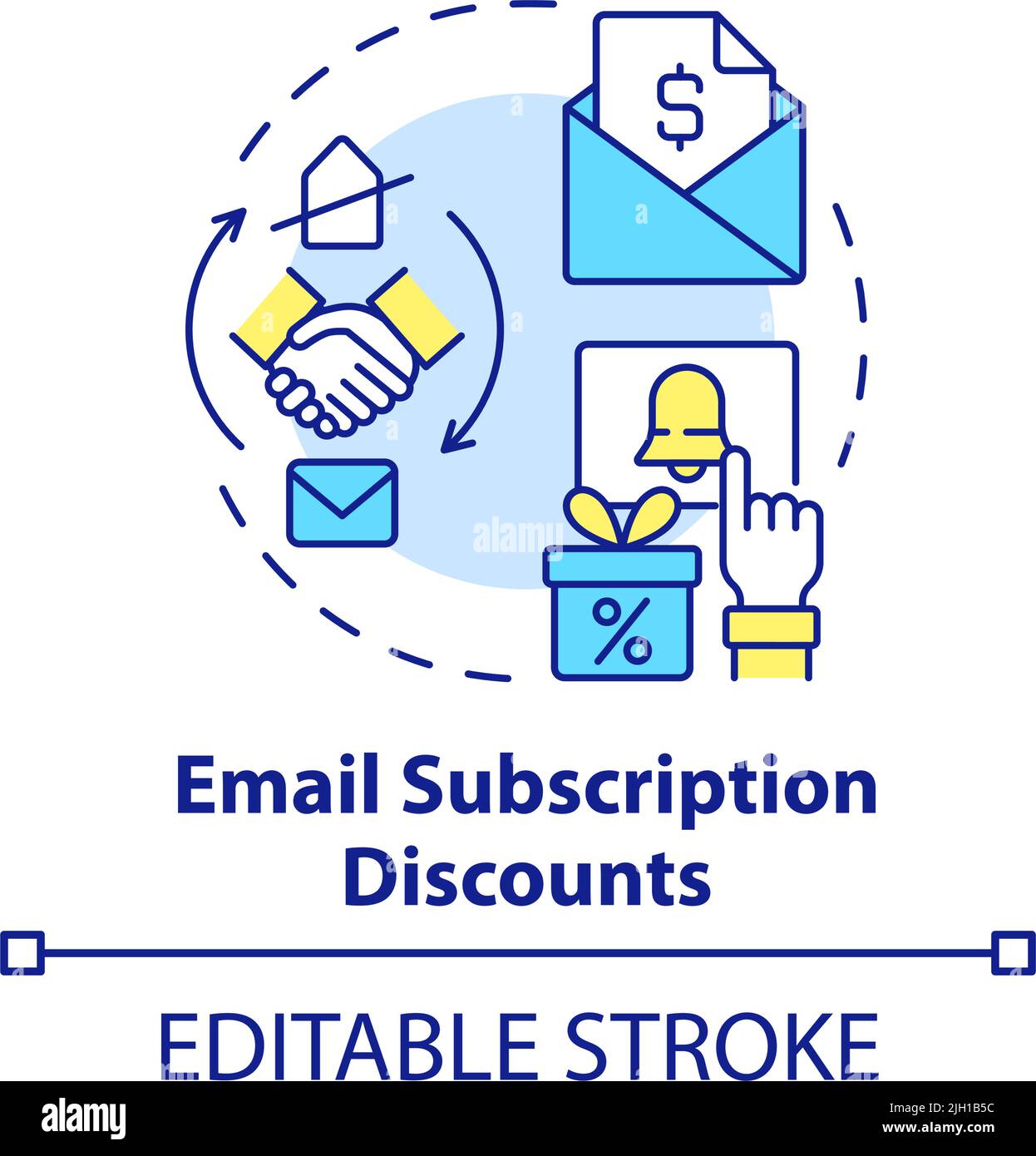 Email subscription line icon Cut Out Stock Images & Pictures - Alamy