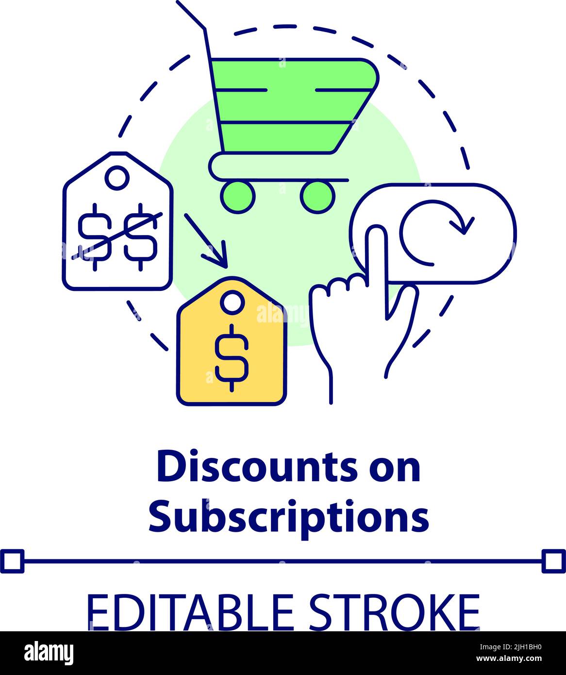 Discounts offer line icon Cut Out Stock Images & Pictures - Alamy