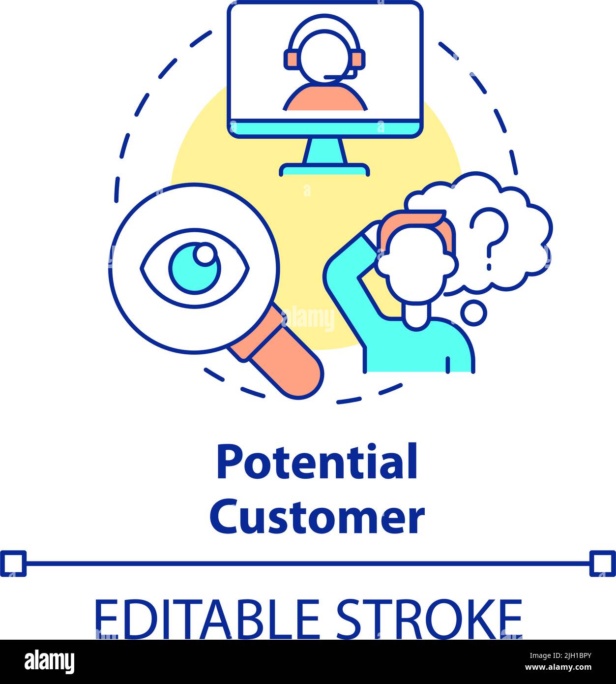 Potential customer concept icon Stock Vector Image & Art - Alamy