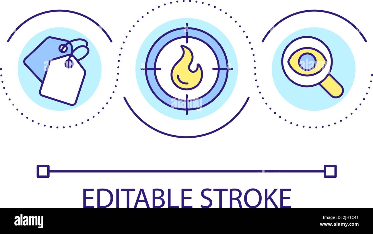 Competitive price monitoring loop concept icon Stock Vector Image & Art ...