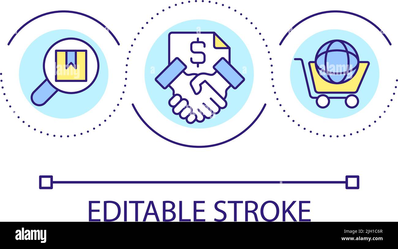 International supply contract loop concept icon Stock Vector Image ...