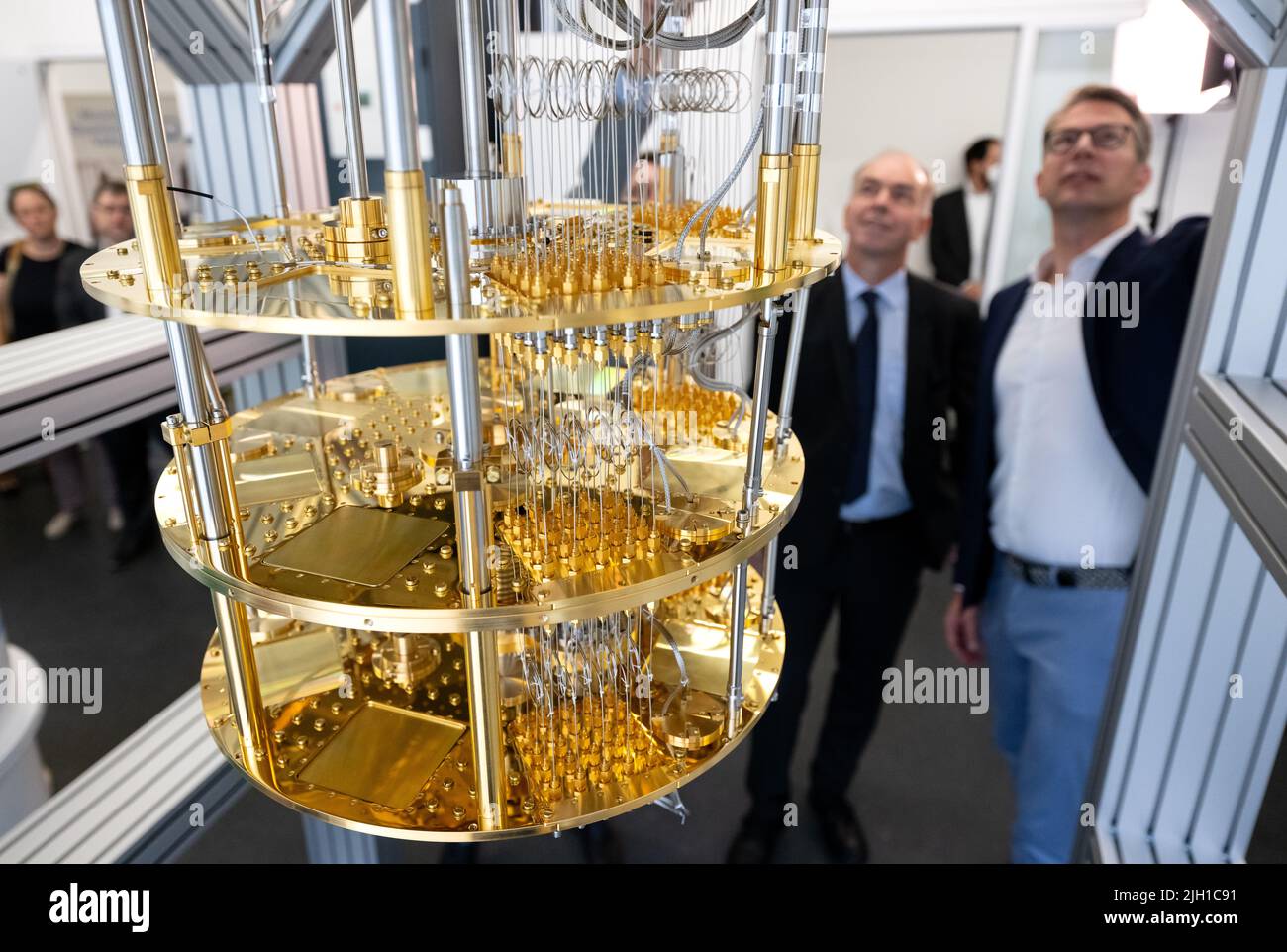 Garching, Germany. 14th July, 2022. Markus Blume (CSU, r), Minister of ...