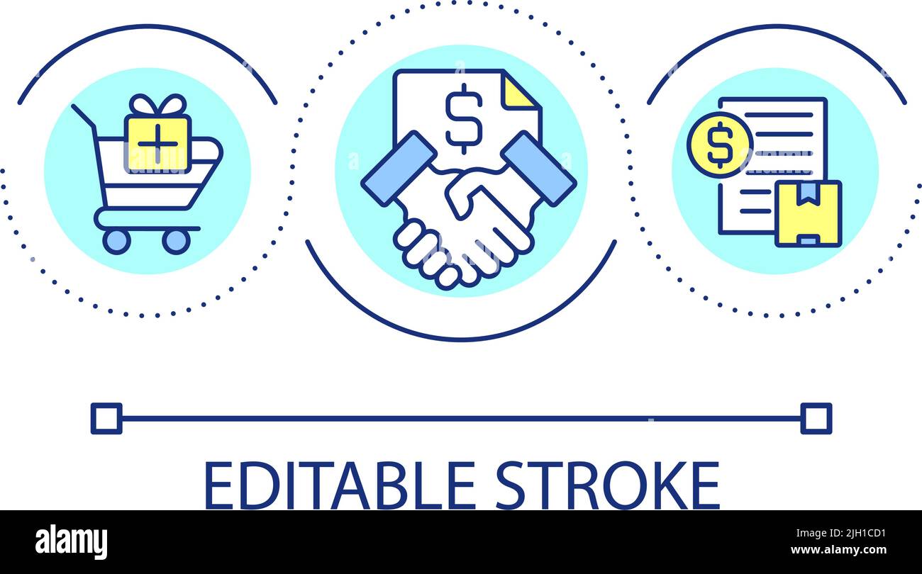 Purchasing contract loop concept icon Stock Vector Image & Art - Alamy