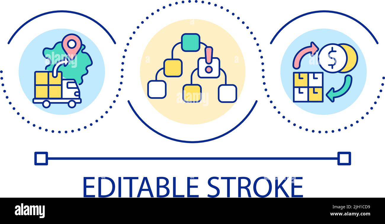 Delivery process loop concept icon Stock Vector Image & Art - Alamy