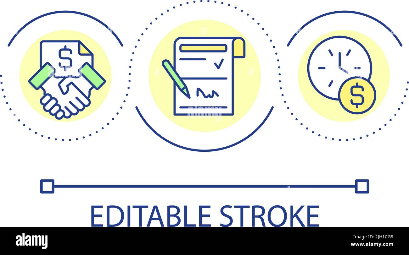 Periodic written agreement loop concept icon Stock Vector Image & Art ...