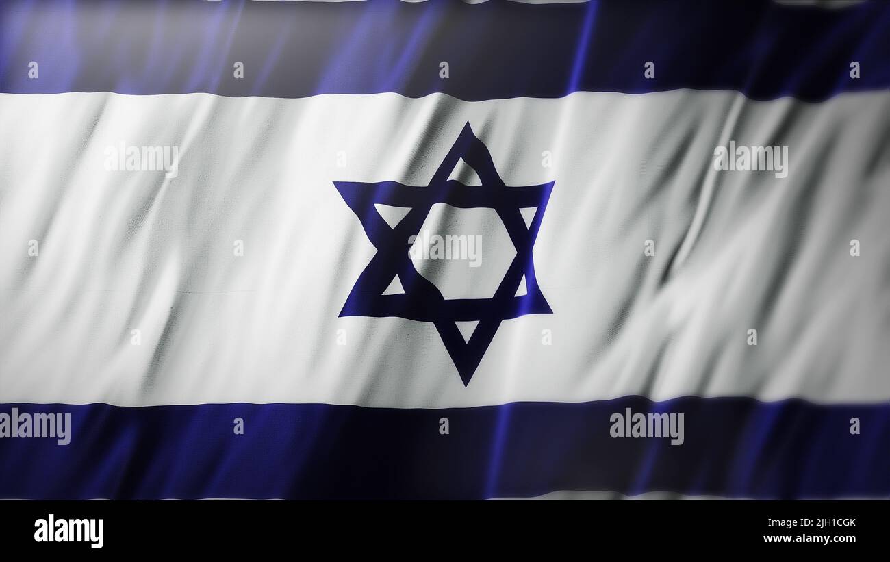 Flag of Israel close up, 3D rendering Stock Photo - Alamy