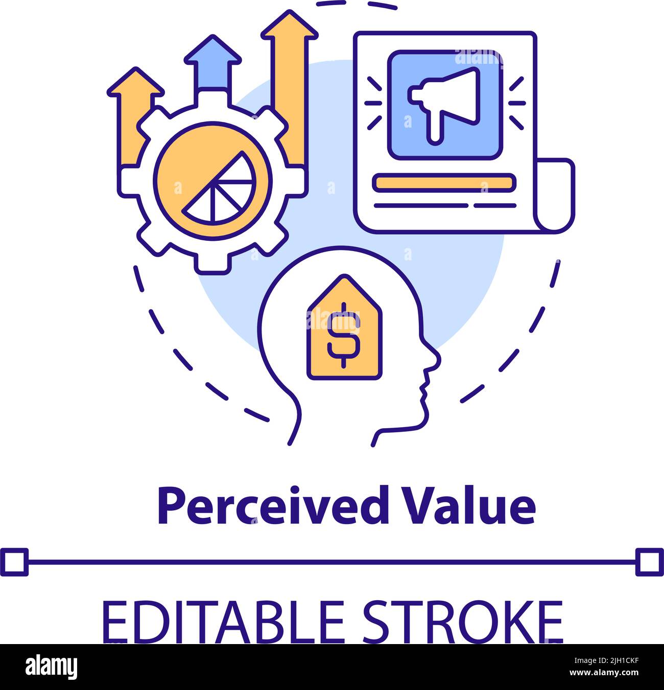 Perceived value concept icon Stock Vector Image & Art - Alamy