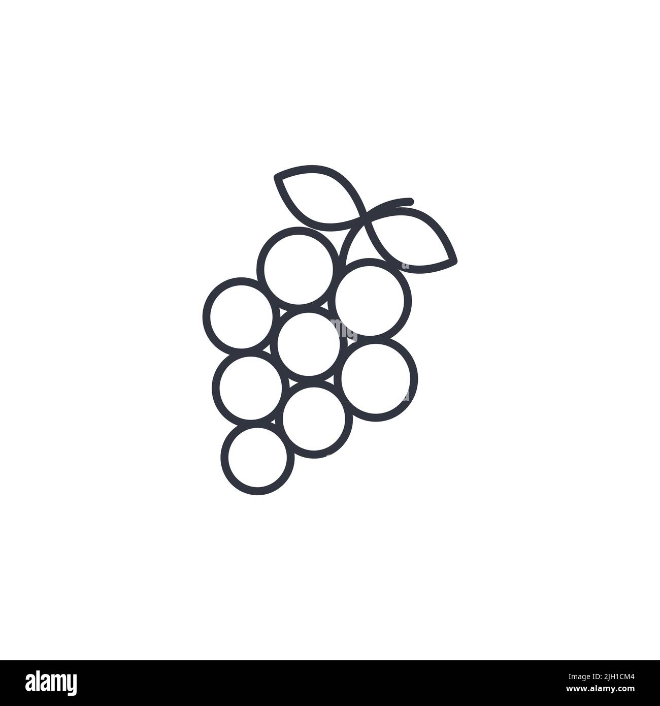 Grape branch line icon isolated vector illustration Stock Vector Image ...