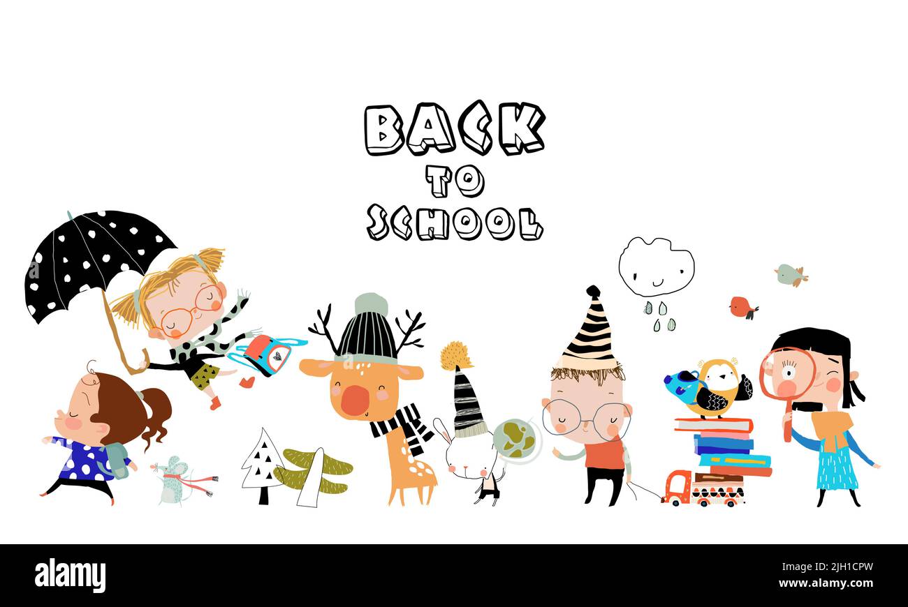 Autumn fall school happy Cut Out Stock Images & Pictures - Alamy