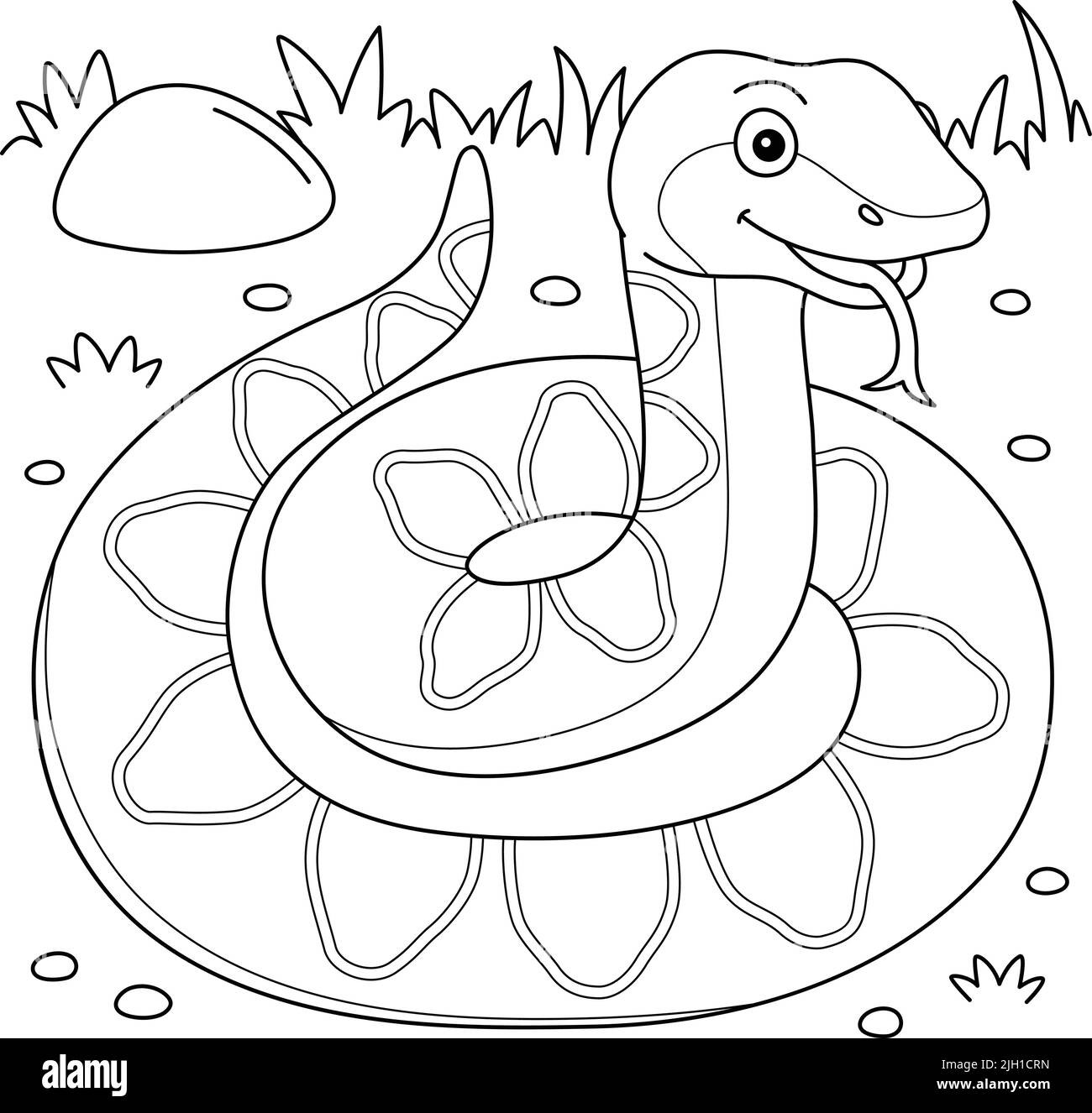 Viper Animal Coloring Page for Kids Stock Vector Image & Art - Alamy