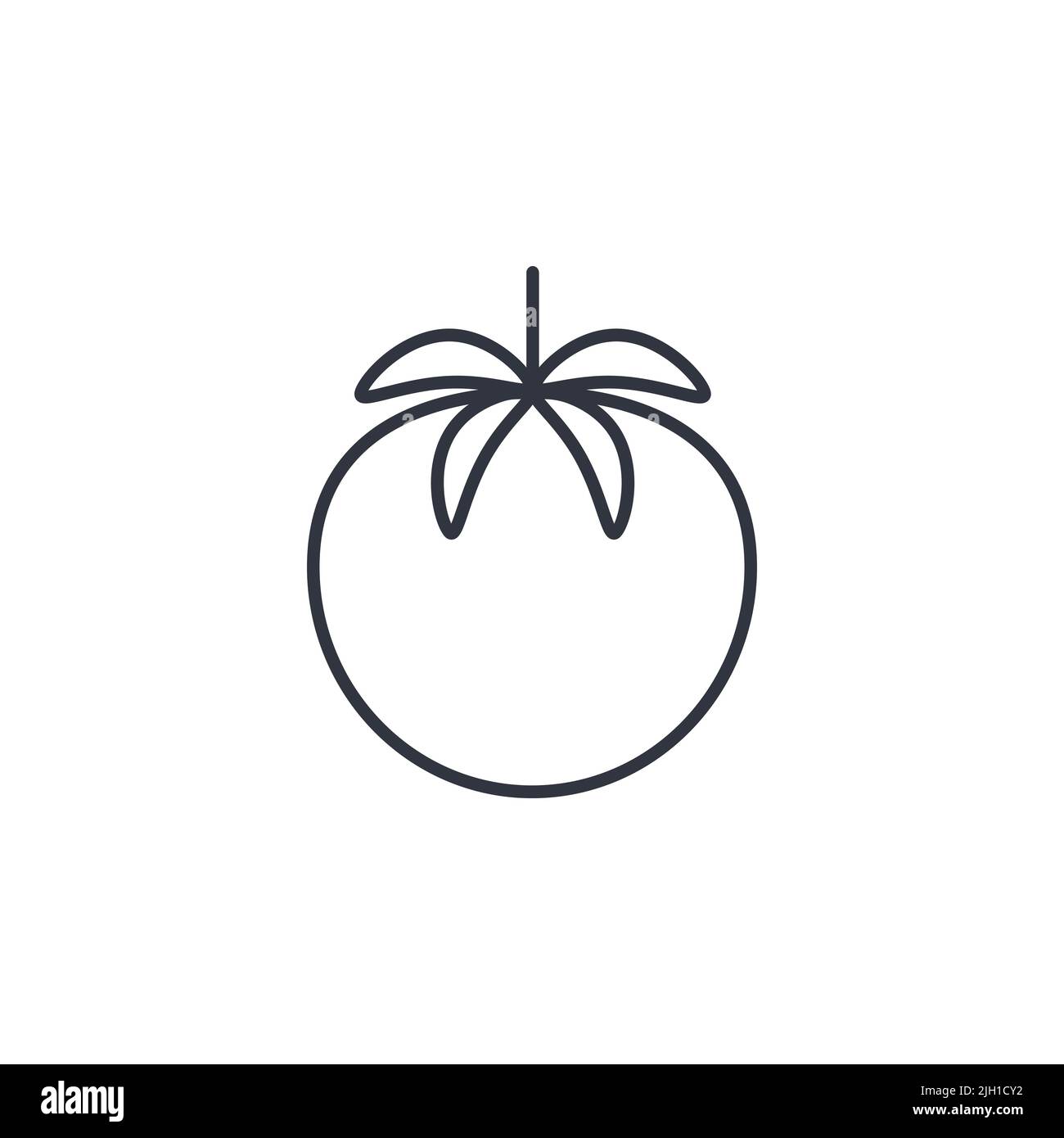 Tomato line icon vector illustration Stock Vector Image & Art - Alamy