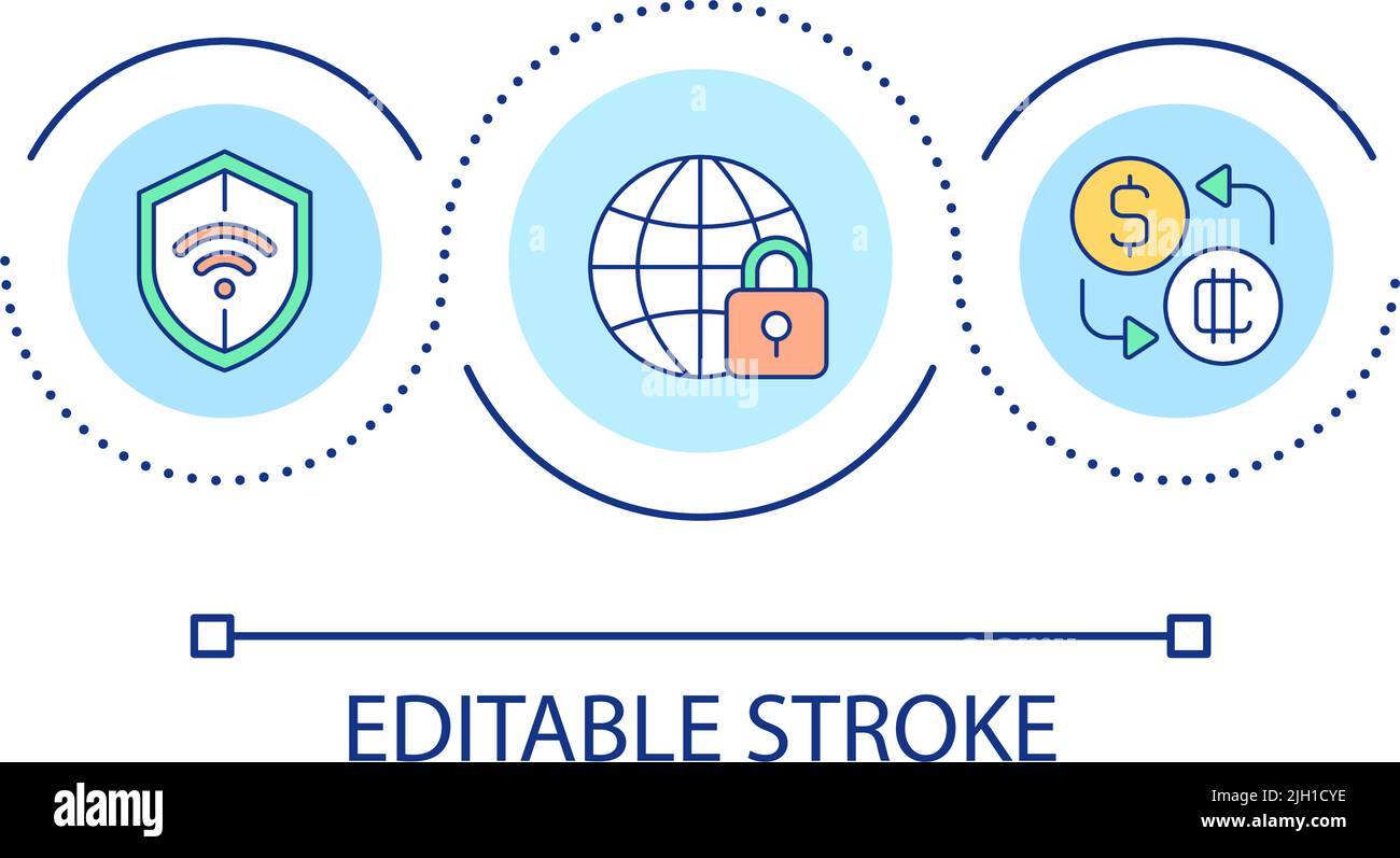 Internet connection security loop concept icon Stock Vector Image & Art ...