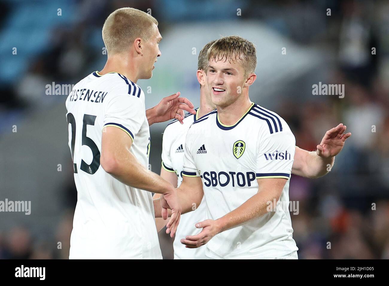 Joe Gelhardt of Leeds United celebrates after scoring ` Stock Photo - Alamy