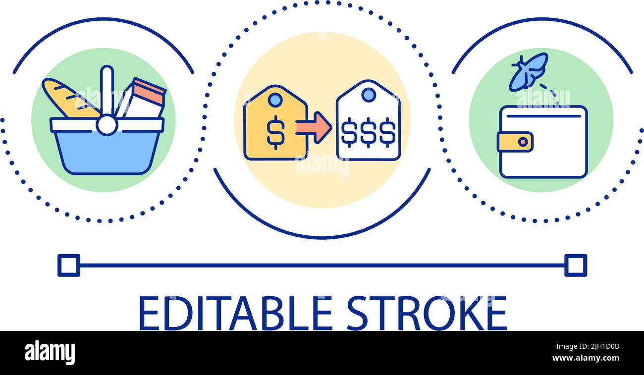 Expensive products loop concept icon Stock Vector Image & Art - Alamy