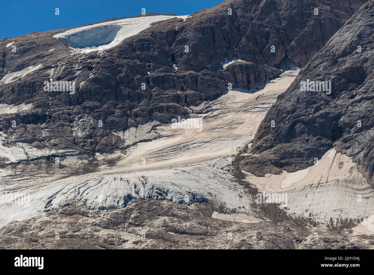 Marmolada / The collapsed glacier Stock Photo - Alamy