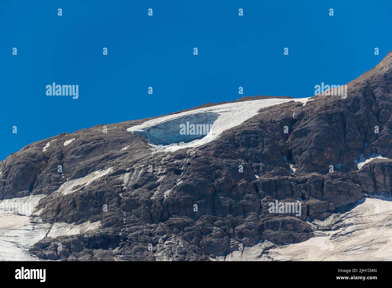 Marmolada / The collapsed glacier Stock Photo - Alamy