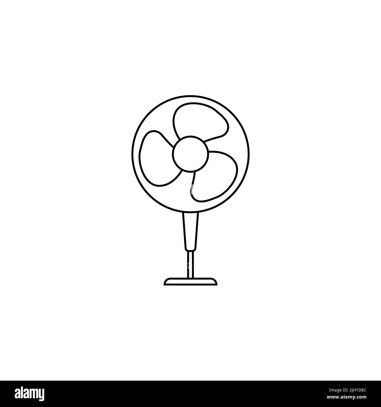 fan icon flat. Fan icon collection in outline or line art style ...