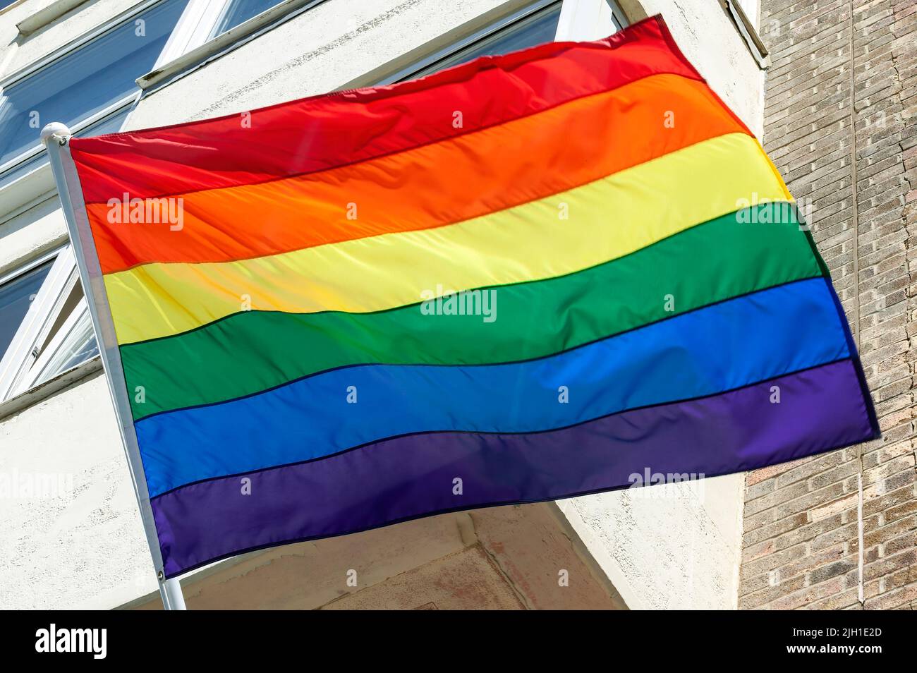 Pride flag the rainbow sign and symbol of homosexual gay lesbian ...