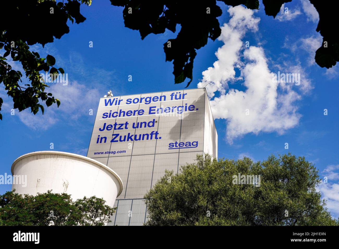 Herten Germany, July 14, 2022: Inscription *"We ensure safe energy. Now ...