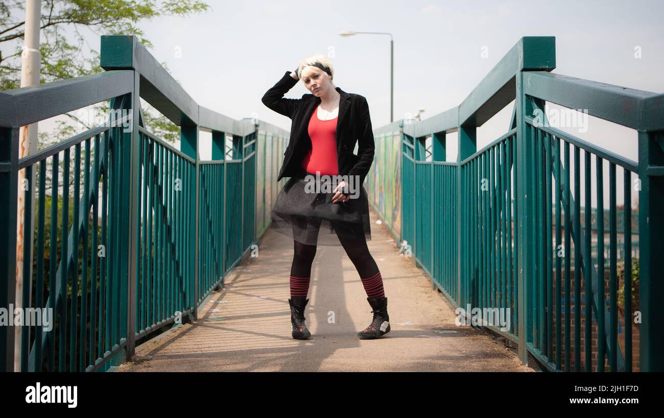 Urban Gothic. A confident portrait of an alternative lifestyle teenage ...