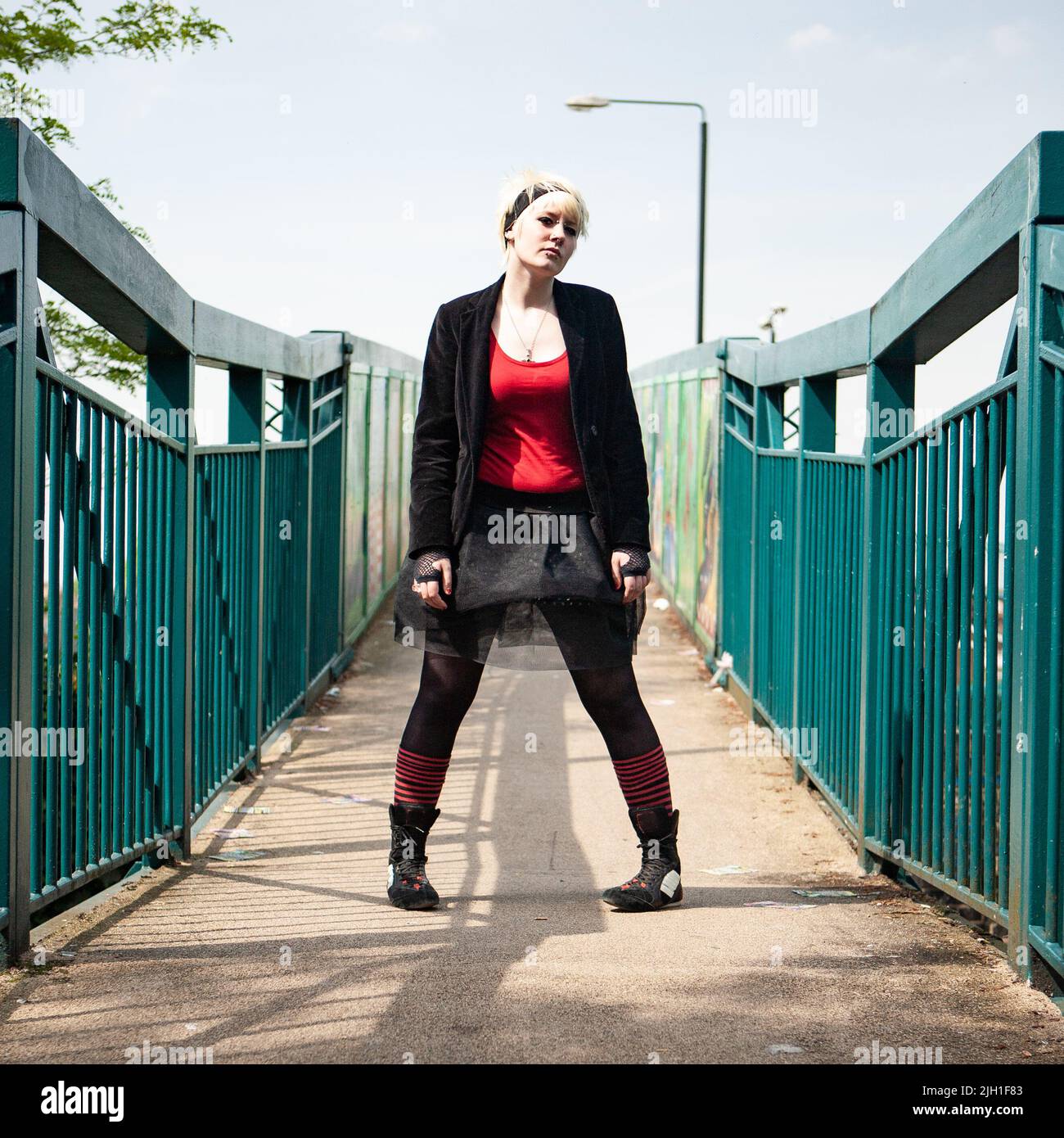 Urban Gothic. A confident portrait of an alternative lifestyle teenage ...