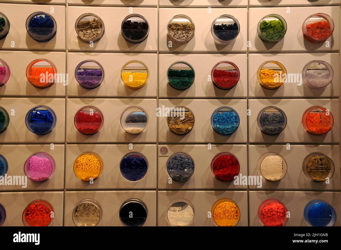 Copenhagen /Denmark/14 July 2022/Lego toys shoppers waiting at Lego ...