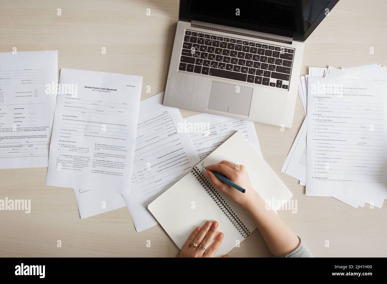 Working desk top view hi-res stock photography and images - Alamy