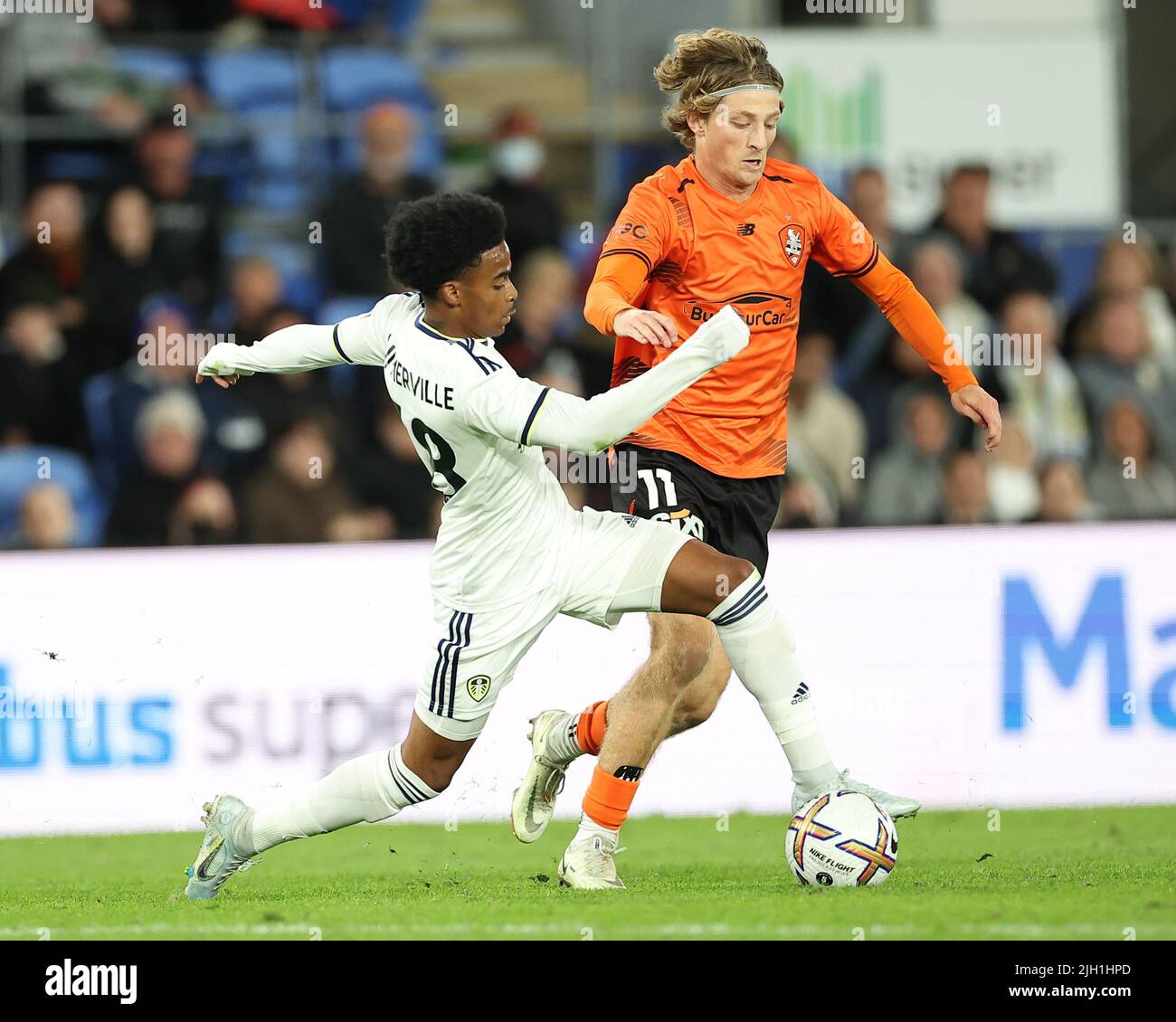 Crysencio Summerville of Leeds United competes for the ball Stock Photo ...