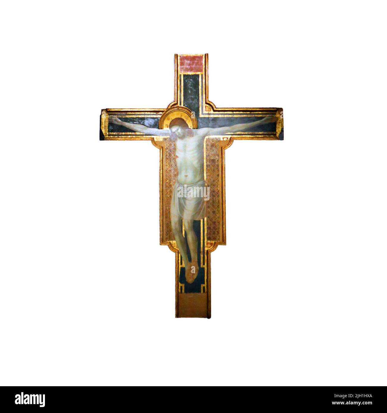 Rimini : Tempio Malatestiano. The Crucifix by Giotto Stock Photo - Alamy