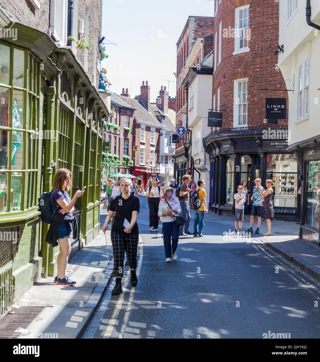 A street scene in Stonegate,York,North Yorkshire,England,UK Stock Photo ...
