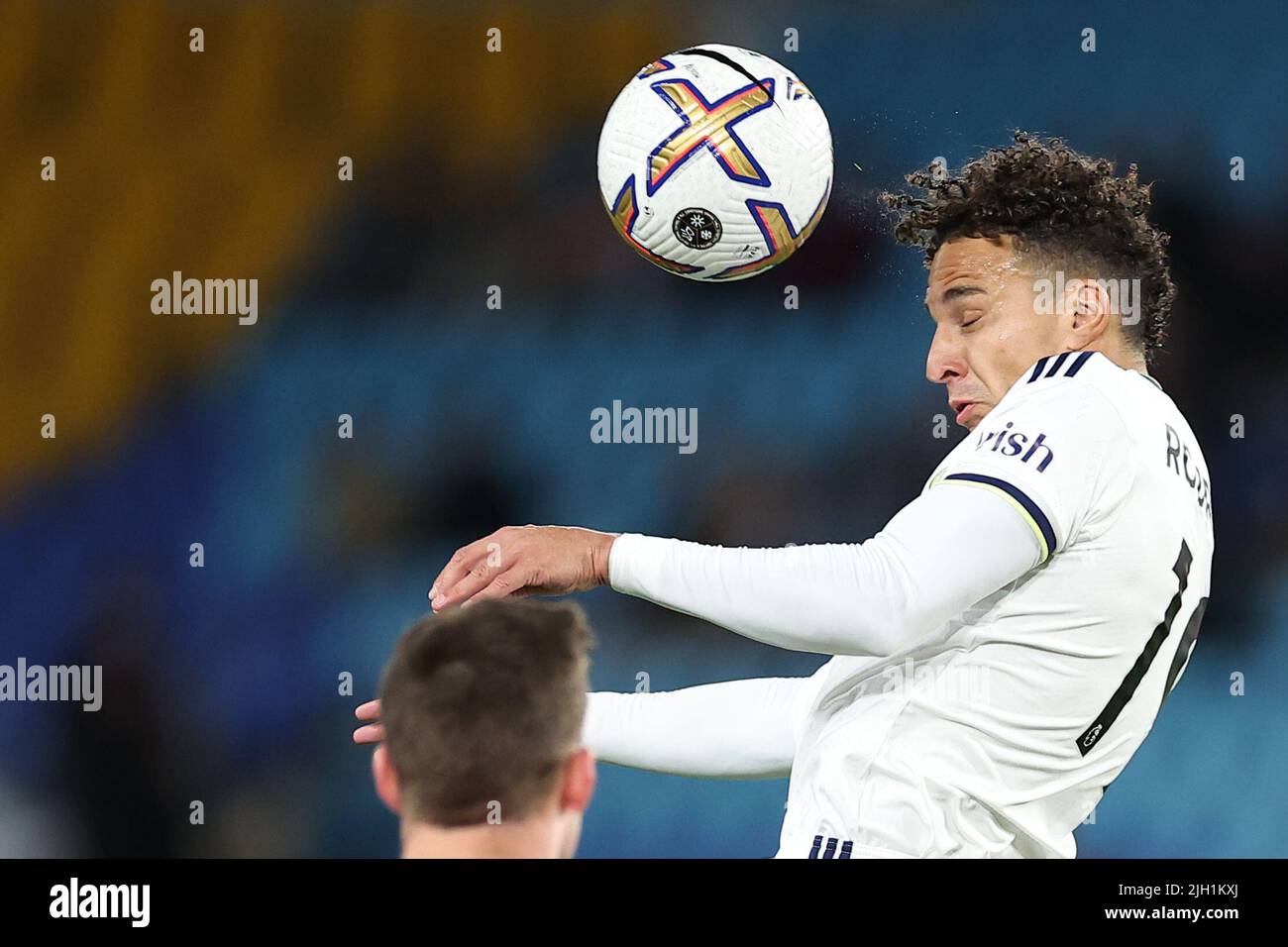 Rodrigo Moreno of Leeds United heads the ball Stock Photo - Alamy