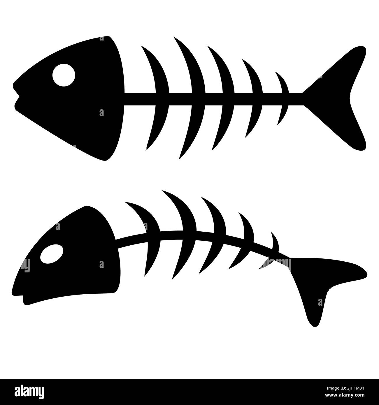 fish bone icon on white background. fish skeleton sign. fishbone symbol ...