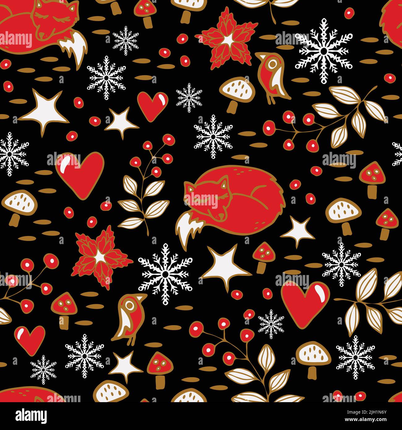 Woodland christmas decor Stock Vector Images - Alamy