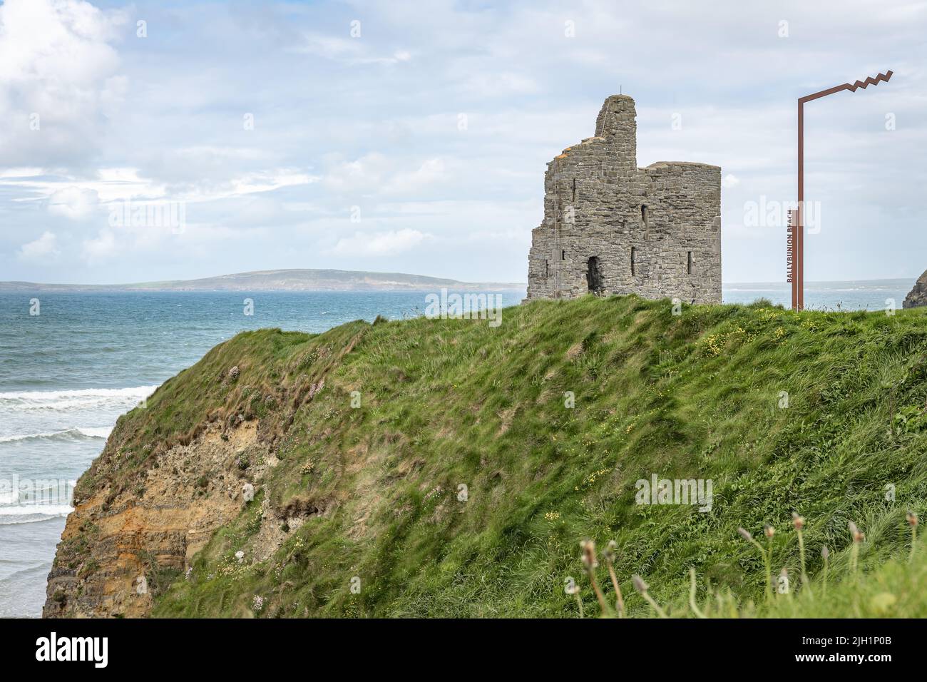 The remains of Ballybunion Castle, County Kerry, Ireland Stock Photo ...