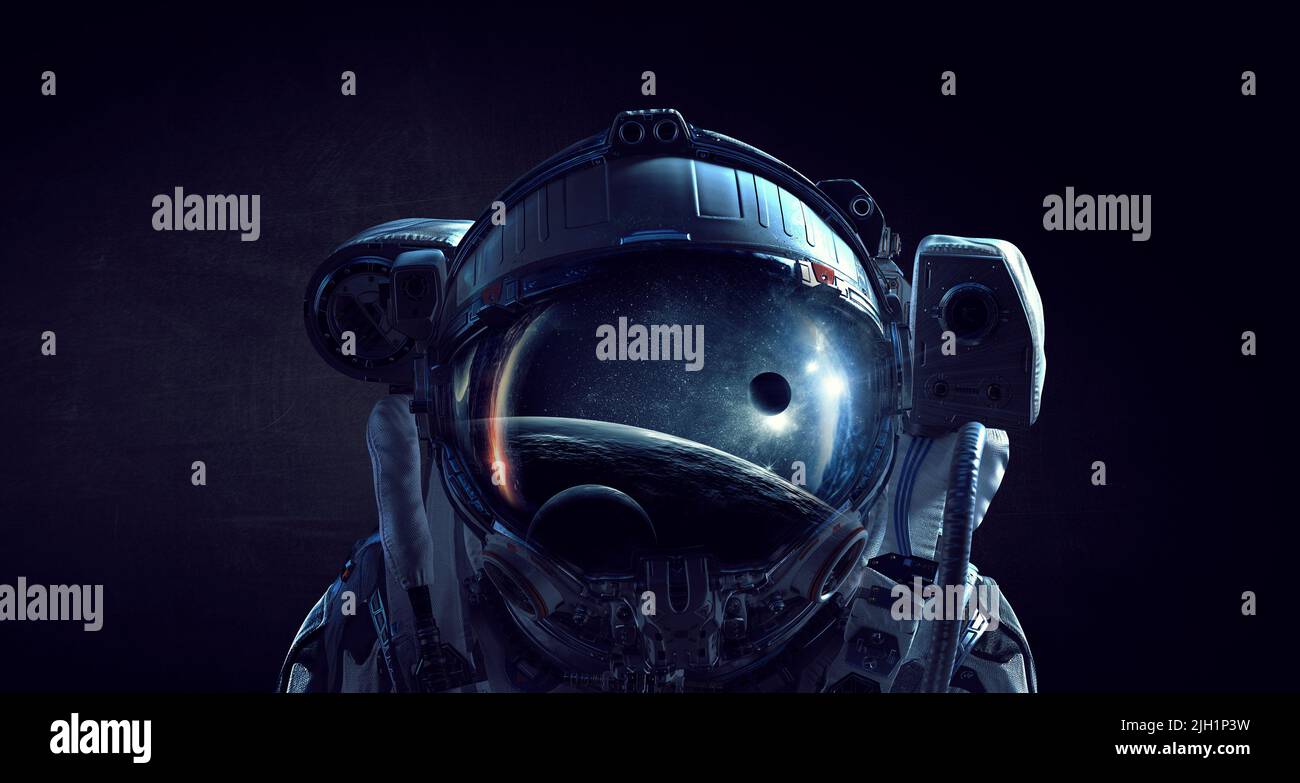 Astronaut and space exploration theme Stock Photo - Alamy