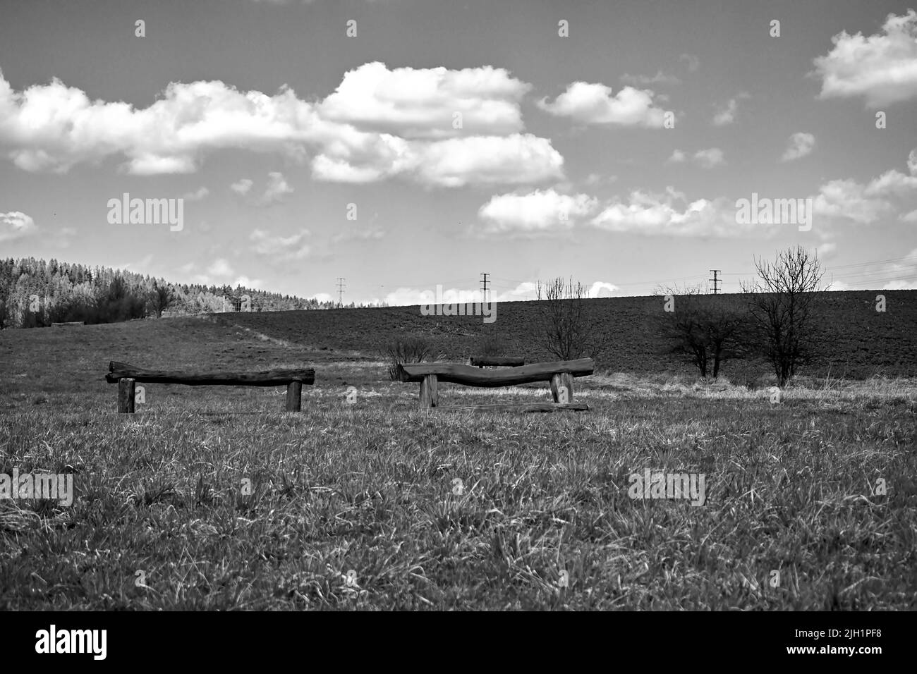 Green grass edge Black and White Stock Photos & Images - Alamy