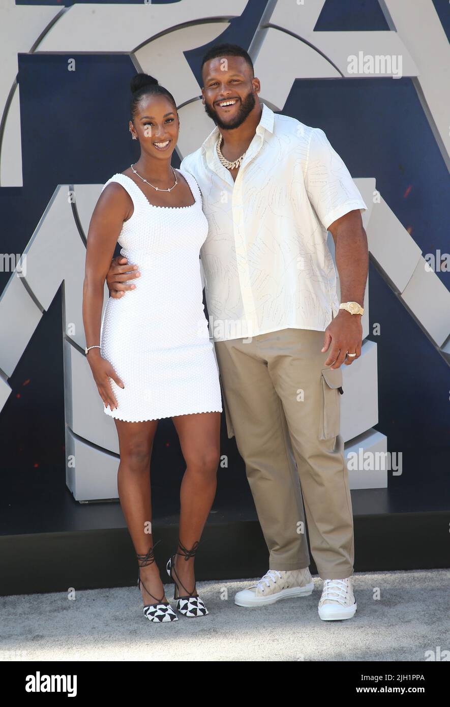 Hollywood, Ca. 13th July, 2022. Erica Donald, Aaron Donald at the ...