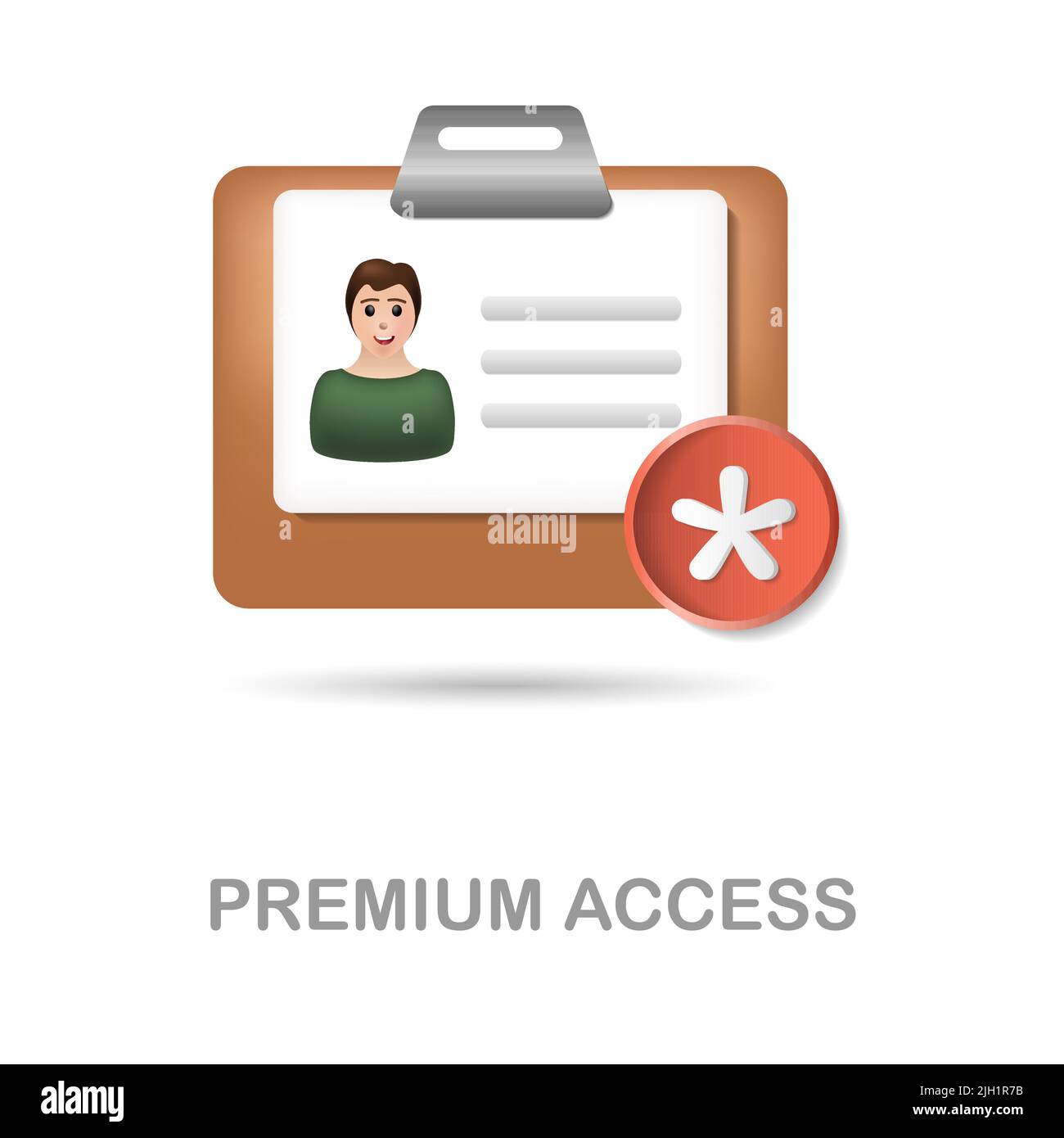 Premium Access icon 3d illustration from customer loyalty collection ...