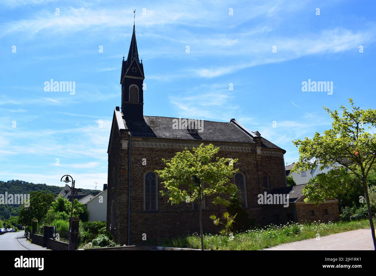 side view of a stone chapel Stock Photo - Alamy