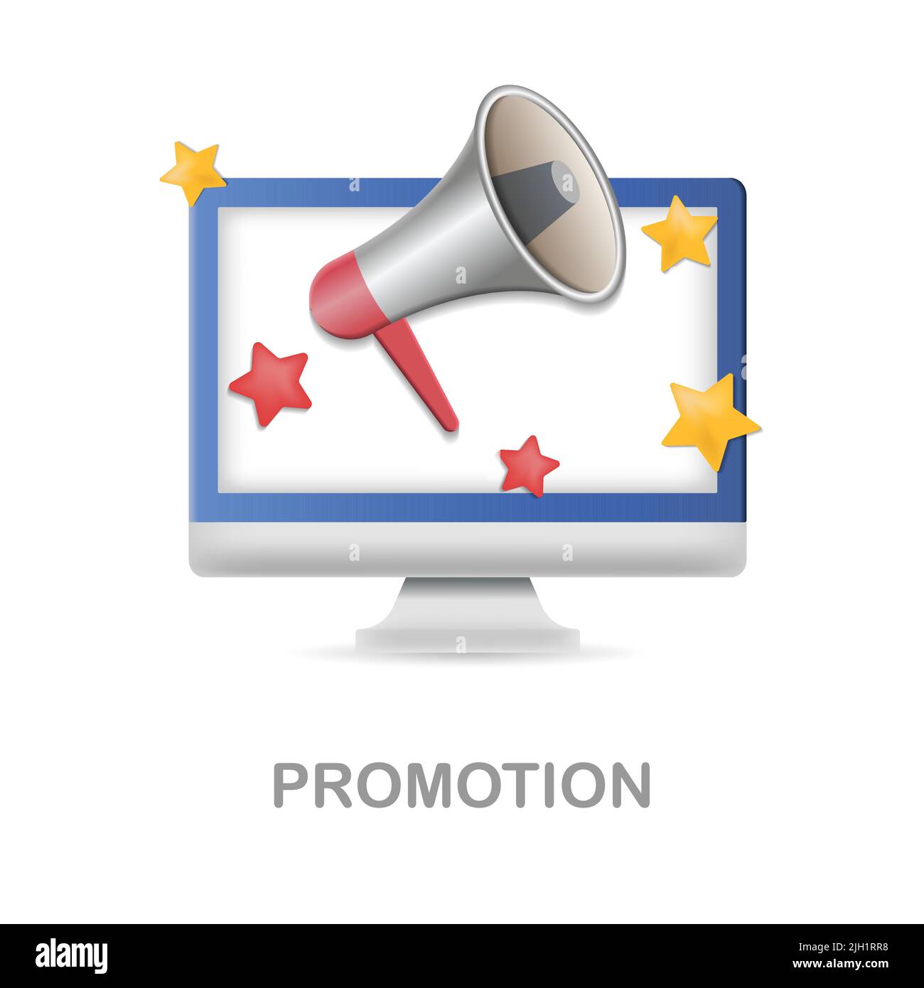 Promotion icon 3d illustration from customer loyalty collection ...