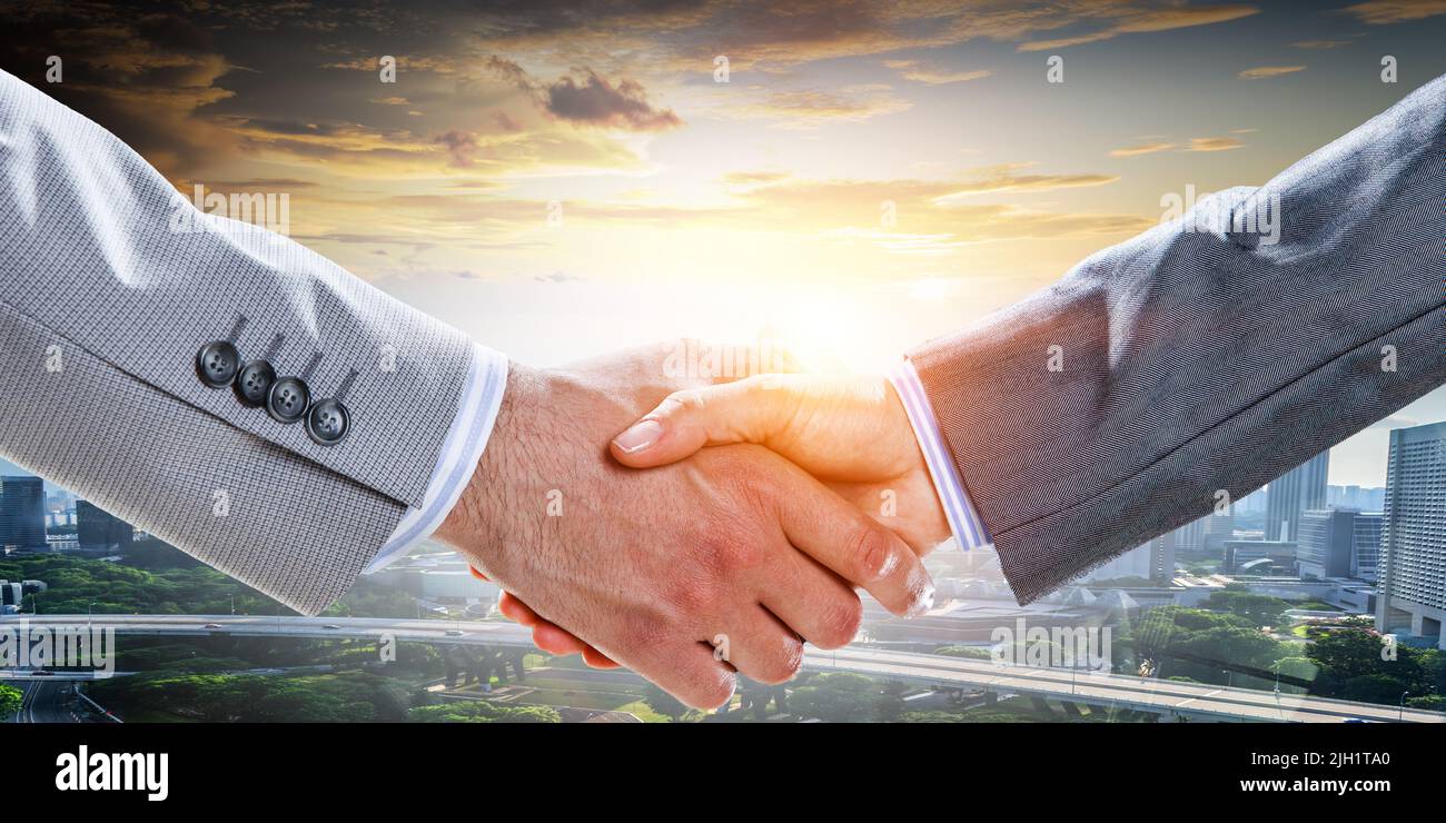 Partnership concept. Image of handshake Stock Photo - Alamy