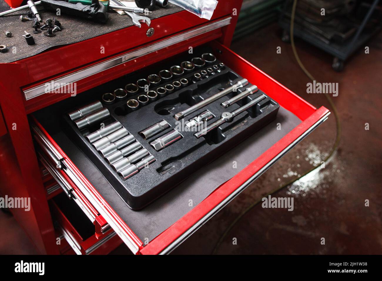 Assortment work tools in workshop hi-res stock photography and images ...